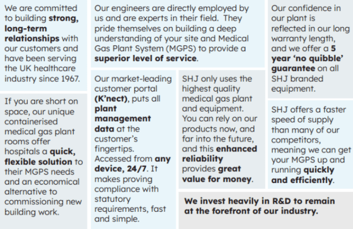 SHJ Medical Gas Specialists | About